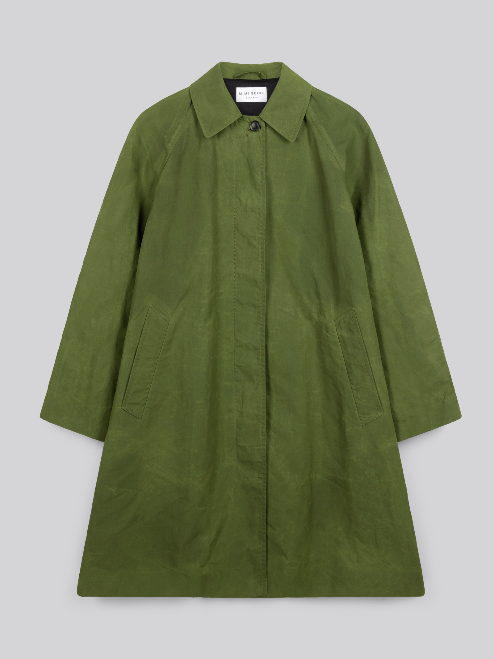 Cotton Overcoat - Khaki Green – Mimi Berry